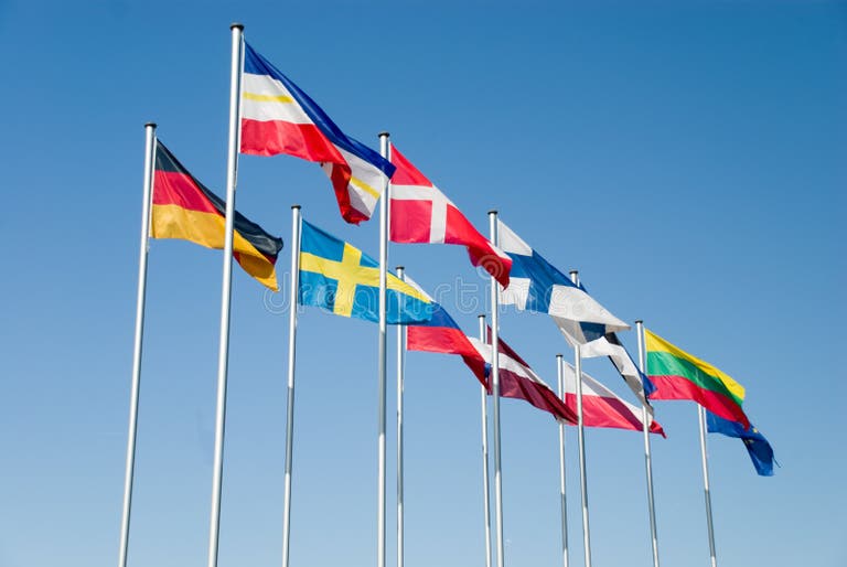 Flags of Baltic countries stock image. Image of colorful - 5393933