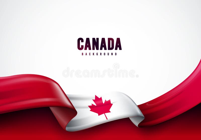 Waving Canadian Flag. Canada Background Concept. Stock Vector ...