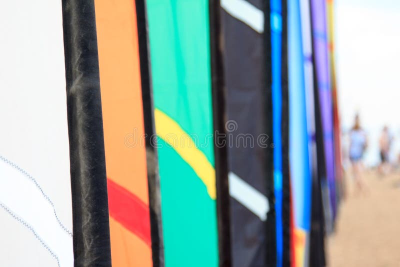 Flags on beach stock photo. Image of white, vacation - 72361918