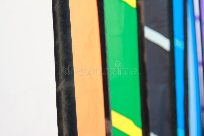 Flags on beach stock image. Image of leisure, relax, vacation - 72362109