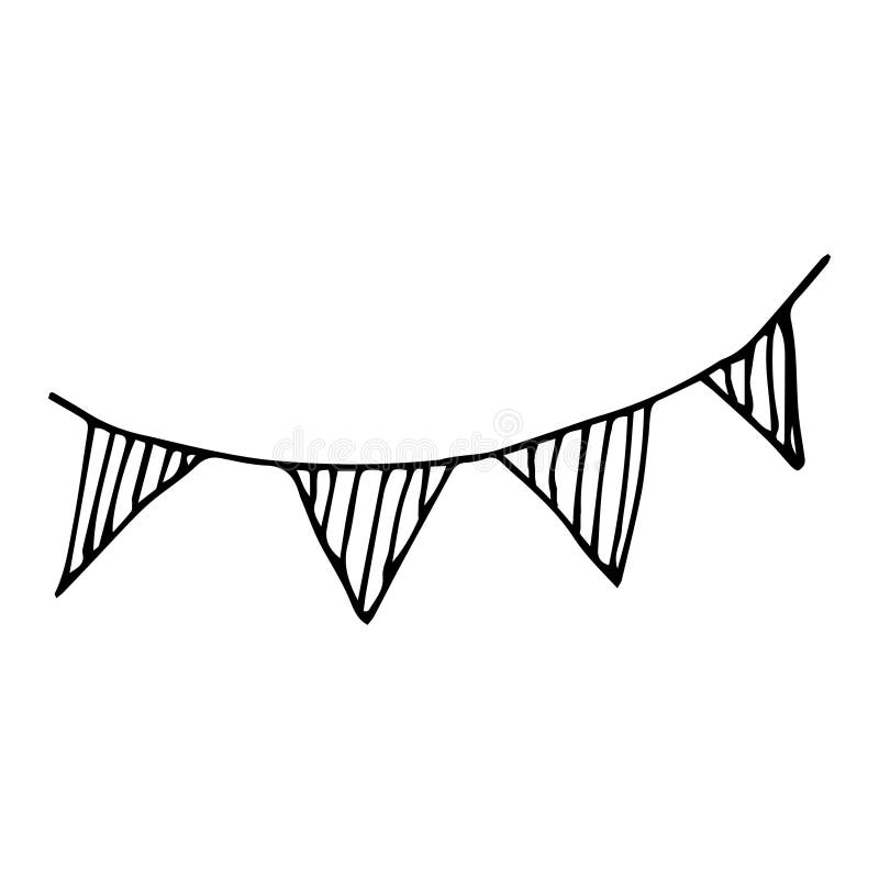 Flags - black outline. stock vector. Illustration of decorate - 222981927