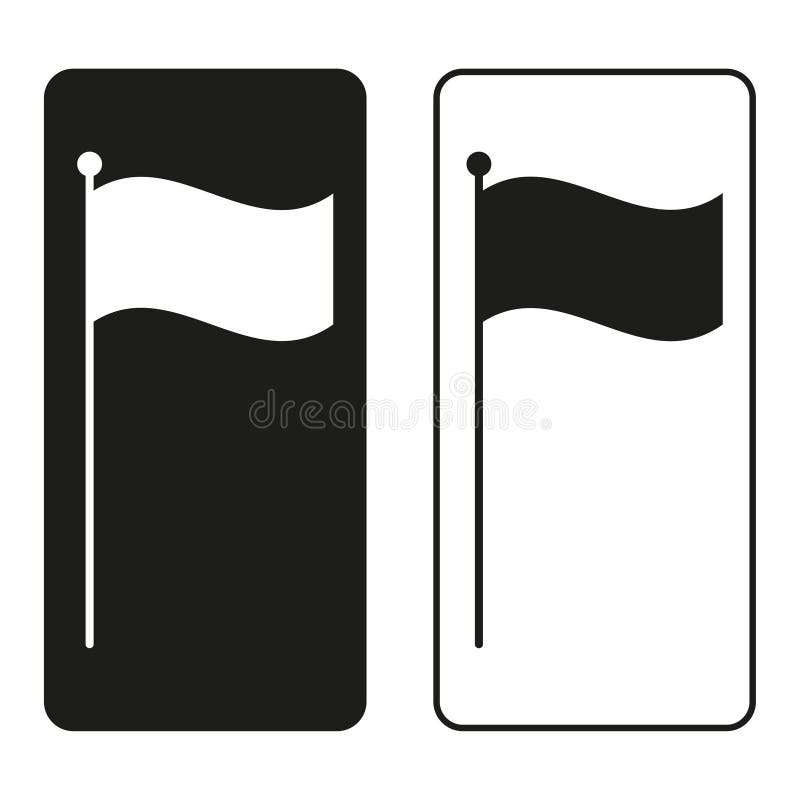 Flags Black and White Icons. Vector Illustration. Eps 10 Stock Vector ...