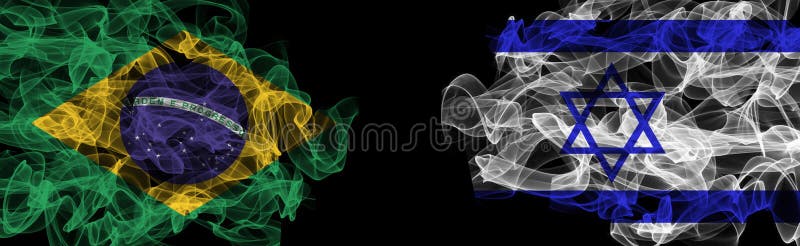 Brazil and Israel, Symbol of National Flags from Textile. Championship ...