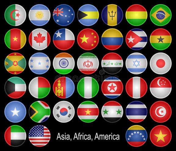 Country Flags As Buttons Stock Illustrations – 18 Country Flags As ...