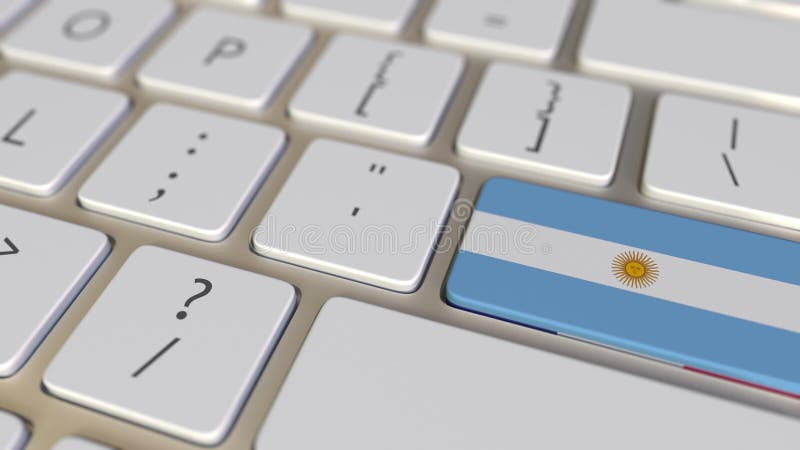 Key with Flag of Argentina on the Computer Keyboard Switches To Key ...
