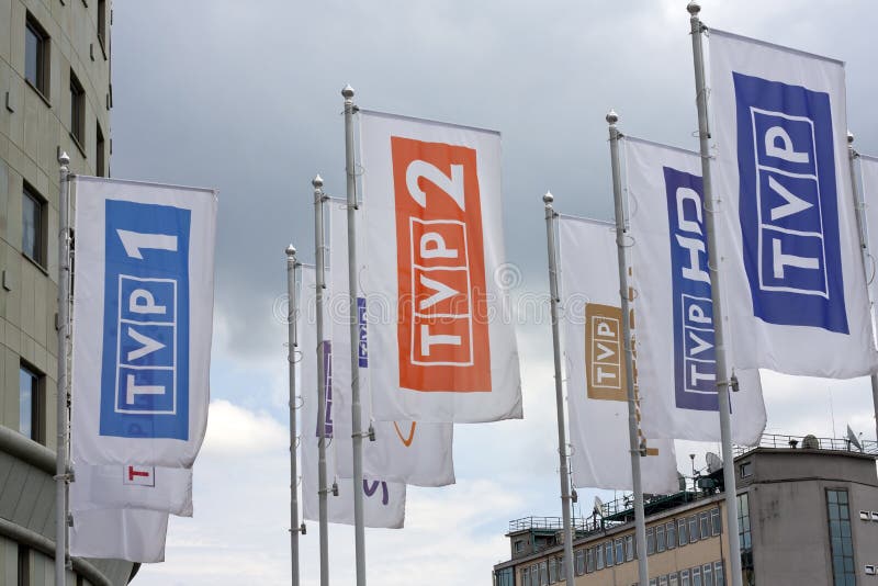 Flags of Channels Polish Television Editorial Image - Image of glass ...