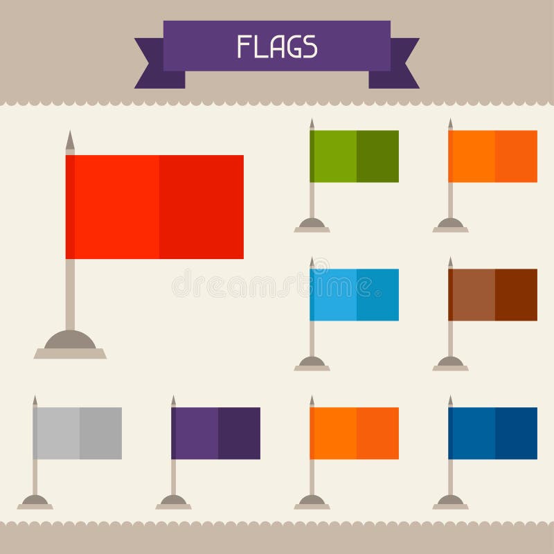 Flags Colored Templates for Your Design in Flat Stock Vector ...
