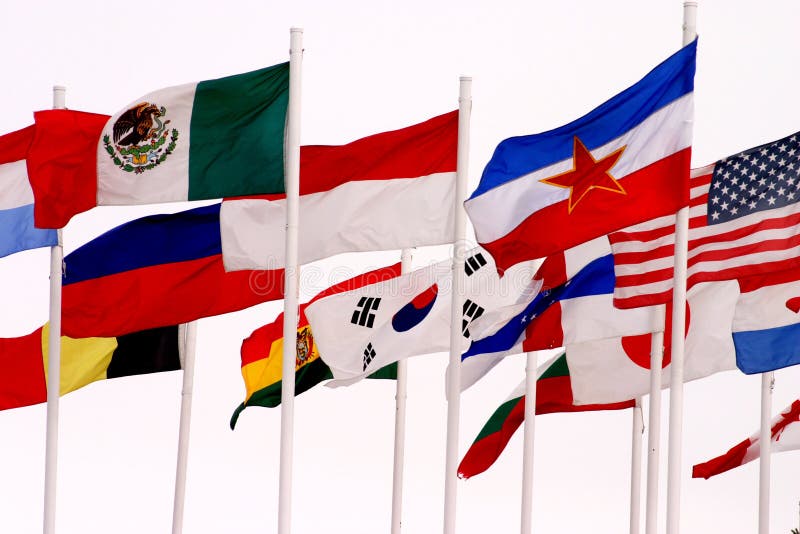 Flags at cop calgary stock image. Image of wind, group - 35492915