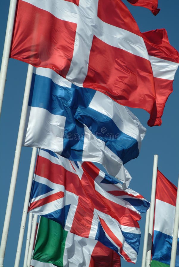 Flags of countries stock photo. Image of nationality, international ...