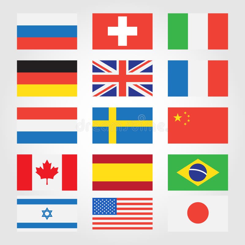 Flags of Countries Around the World Stock Vector - Illustration of ...