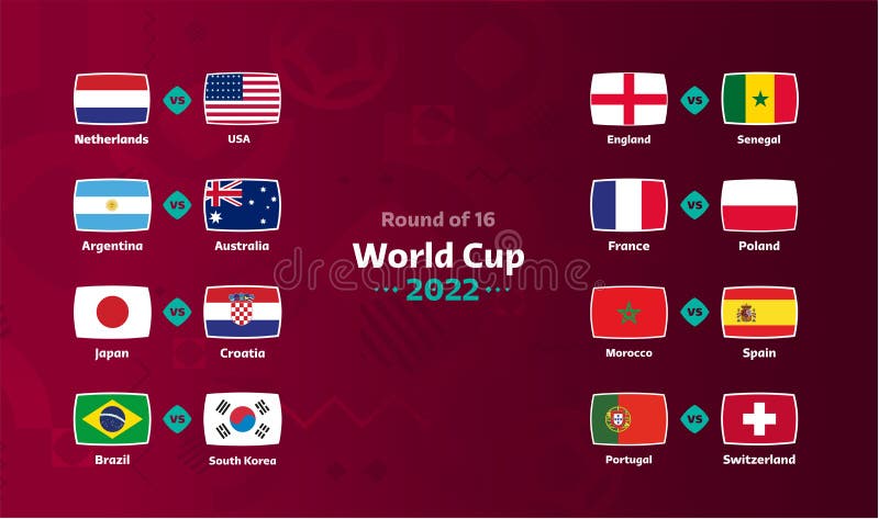 Flags of the Countries Participating in the 2022 Soccer Championship ...