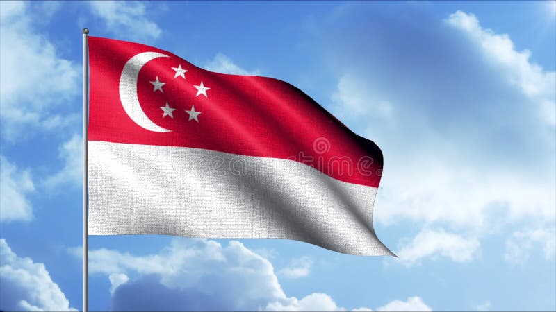 Flags of Countries of World are Flying in Sky. Motion Stock Footage ...