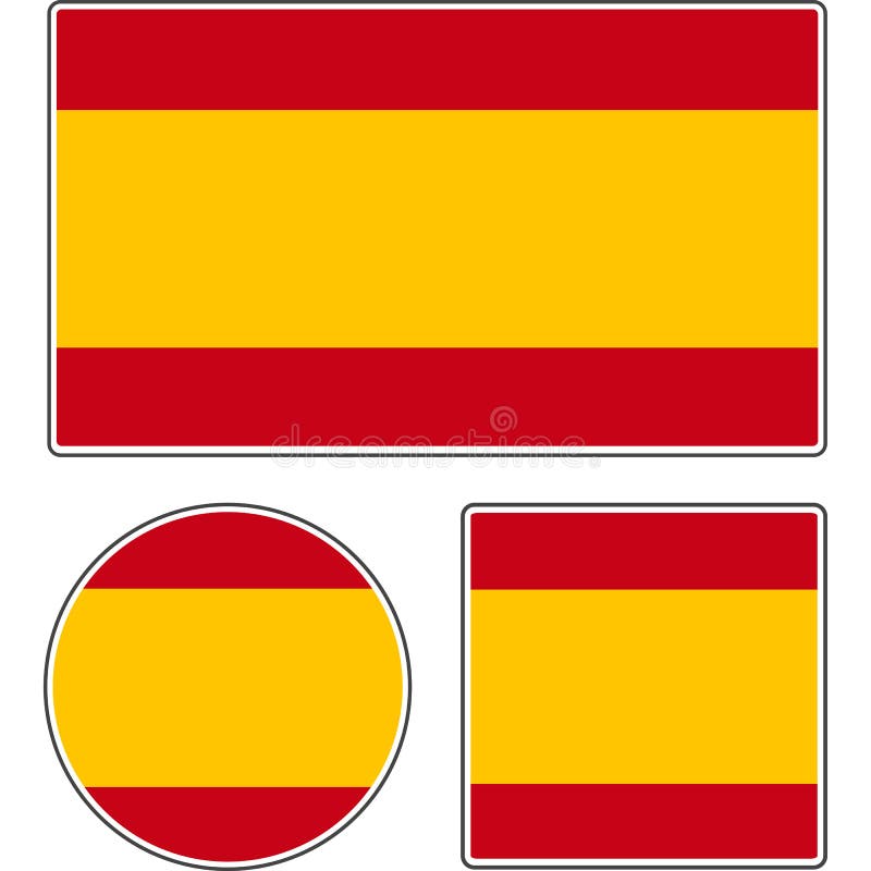 National Flag of Spain. Yellow Red Vector Illustration. Stock Vector ...