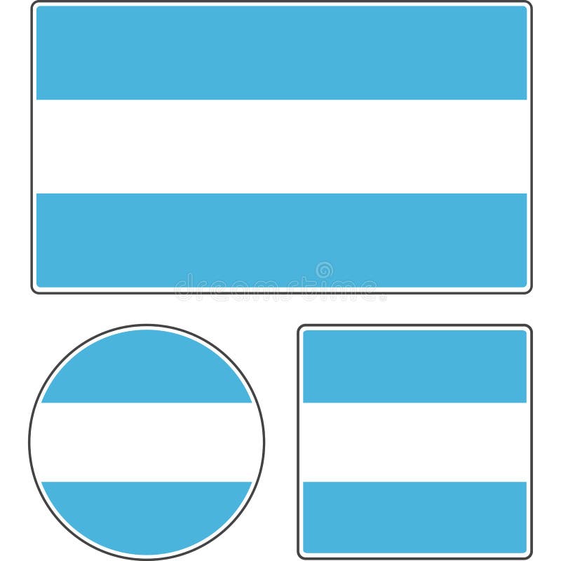 State Flag of Argentina. Blue White Vector Illustration. Stock Vector - Illustration of concept ...