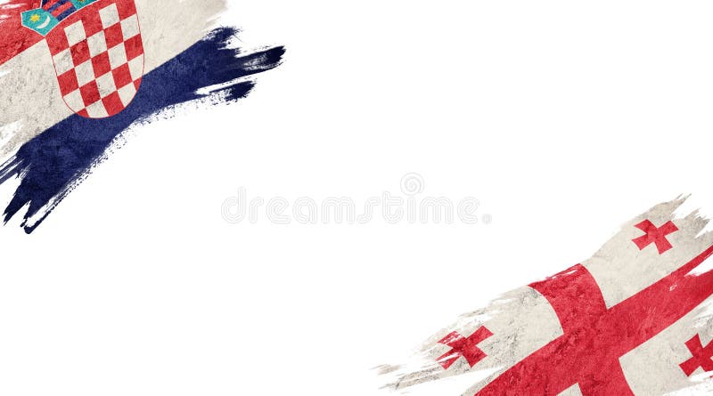 Flags of Croatia AndÂ Georgia on White Background Stock Image - Image ...