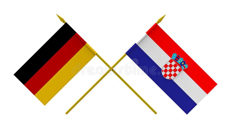 Croatia and Germany. the Croatian and German Flags. Official Colors ...