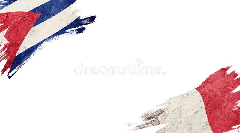 Flags of Cuba AndÂ Malta on White Background Stock Image - Image of ...