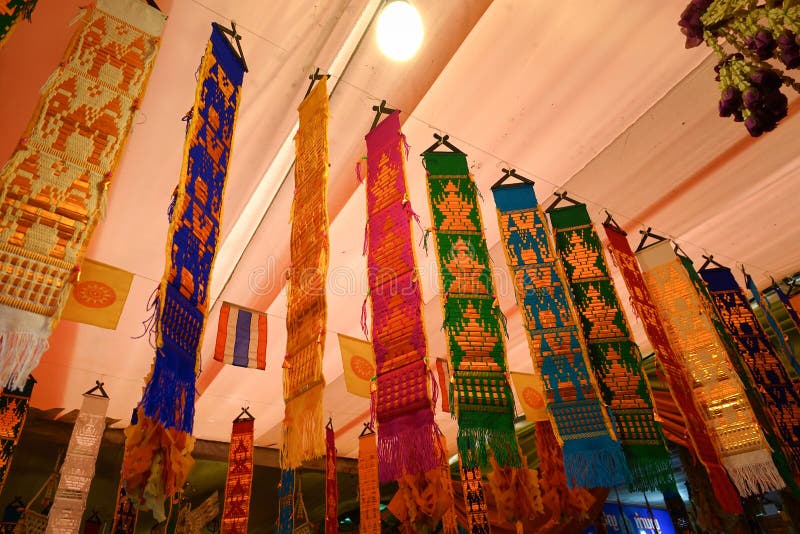 Flags are Decorated with Various Flags To Worship Stock Image - Image ...