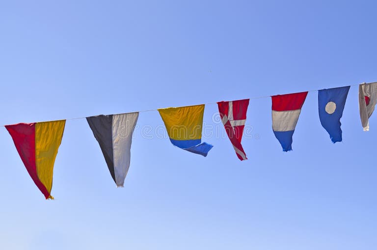 Flags of Different Countries Against the Sky. Stock Photo - Image of ...