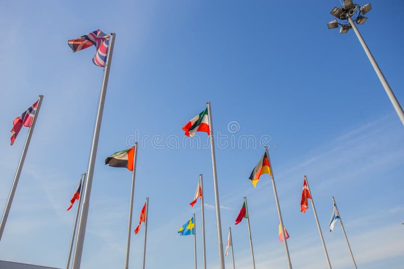 152 Flying National Flags Different Country Stock Photos - Free ...