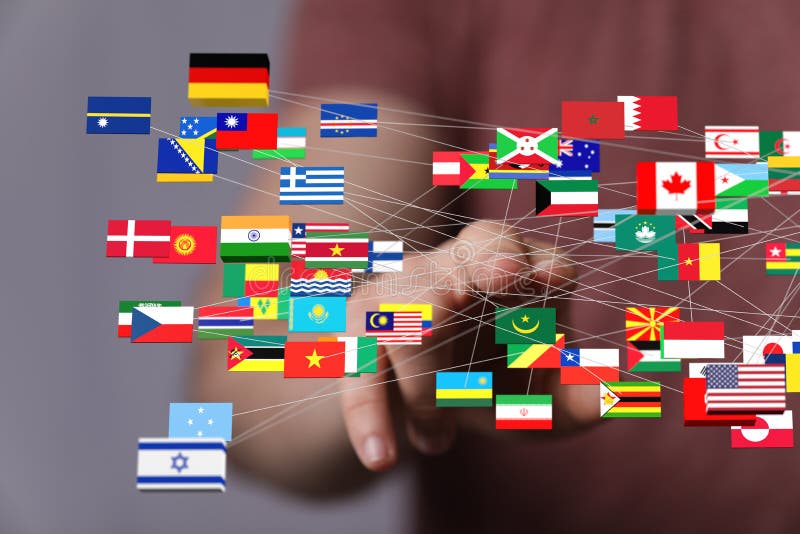 Flags of Different Countries Connected To Each Other - the Concept of ...