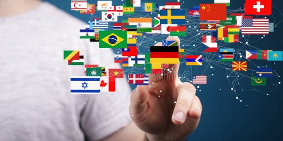 Flags of Different Countries Connected To Each Other - the Concept of ...