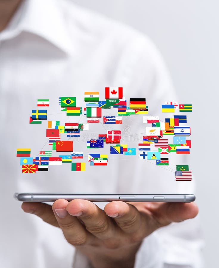 Flags of Different Countries Connected To Each Other - the Concept of ...