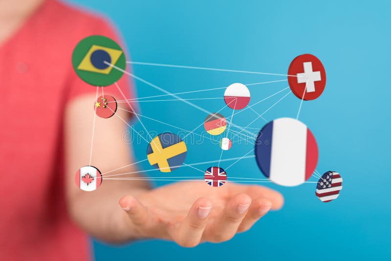 Flags of Different Countries Connected To Each Other - the Concept of ...