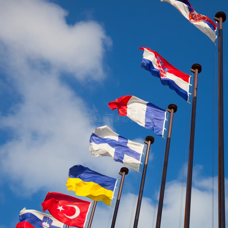Flags stock photo. Image of cooperation, diversity, exterior - 34104510