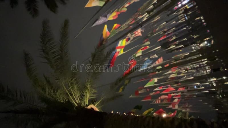Flags of Different Countries are Fluttering in the Wind at the Flags ...