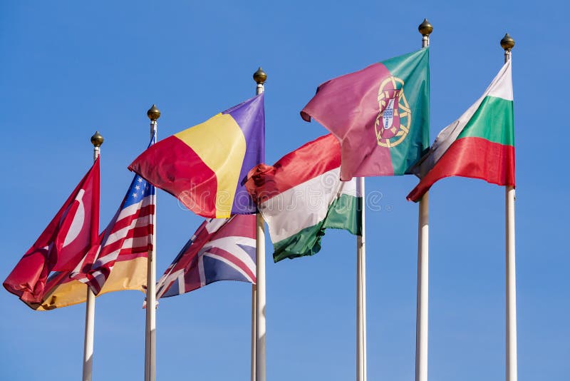 Flags of Different Countries of the World Stock Photo - Image of ...