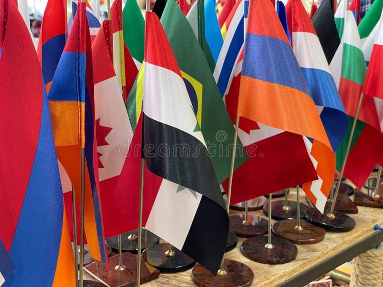 Many Flags of Different Countries of the World Geography Stock Image ...