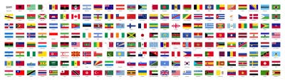 Flags of Different Countries of the World. 200 Flags Stock Vector ...