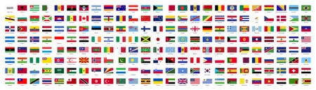 Flags of Different Countries of the World. 200 Flags Stock Vector ...