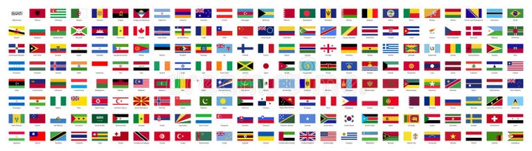 Flags of Different Countries of the World. 200 Flags Stock Vector ...