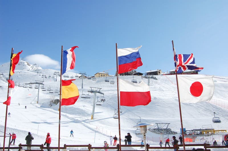 Ski resort editorial photo. Image of resort, matterhorn - 36983681