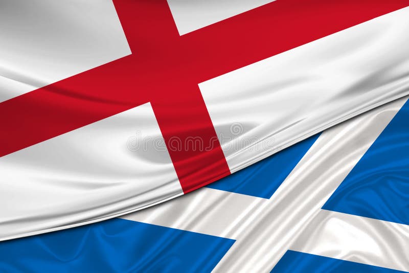 Flags of England and Scotland. International Relationships Stock ...