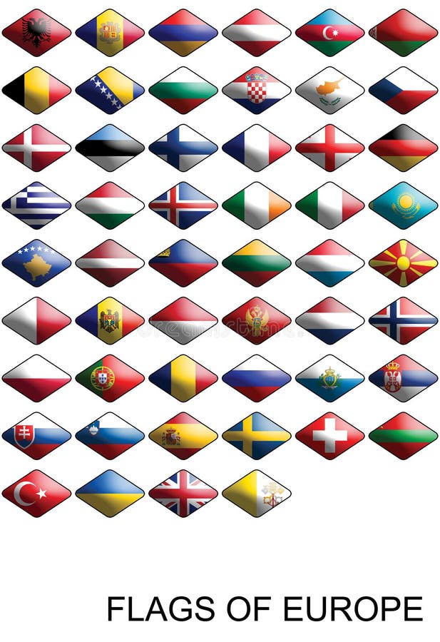 Flags of Europe, Countries, Nations, Colours Stock Illustration ...