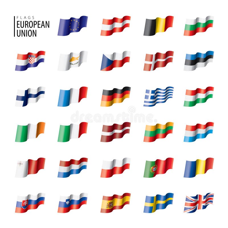 Flags of the European Union. Vector Illustration. Stock Vector ...