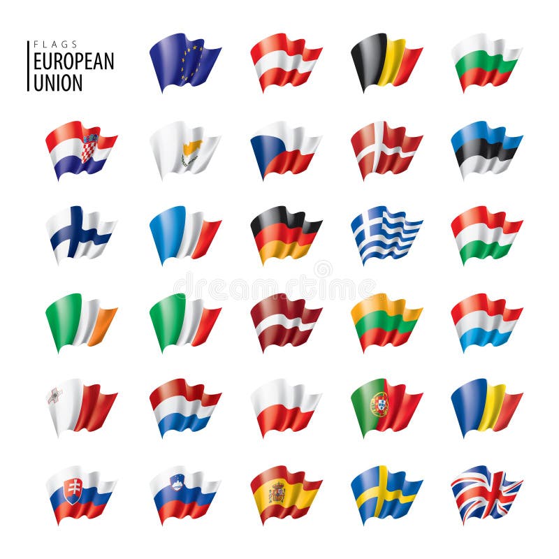 Flags of the European Union. Vector Illustration. Stock Vector ... Flags of the European Union. Vector Illustration. Stock Vector ...