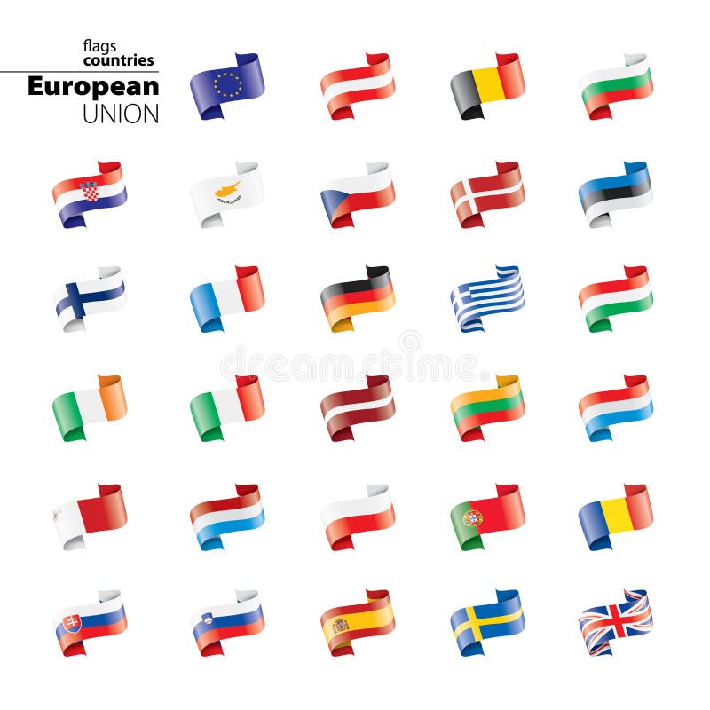 Flags of the European Union. Vector Illustration. Stock Vector ...