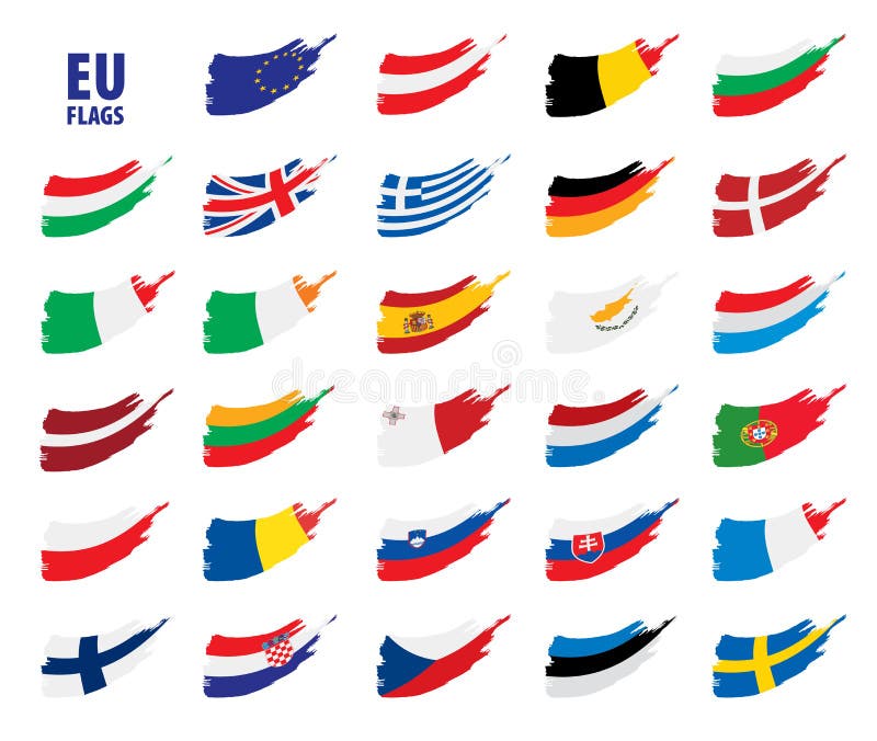Flags of the European Union Stock Vector - Illustration of luxembourg ...