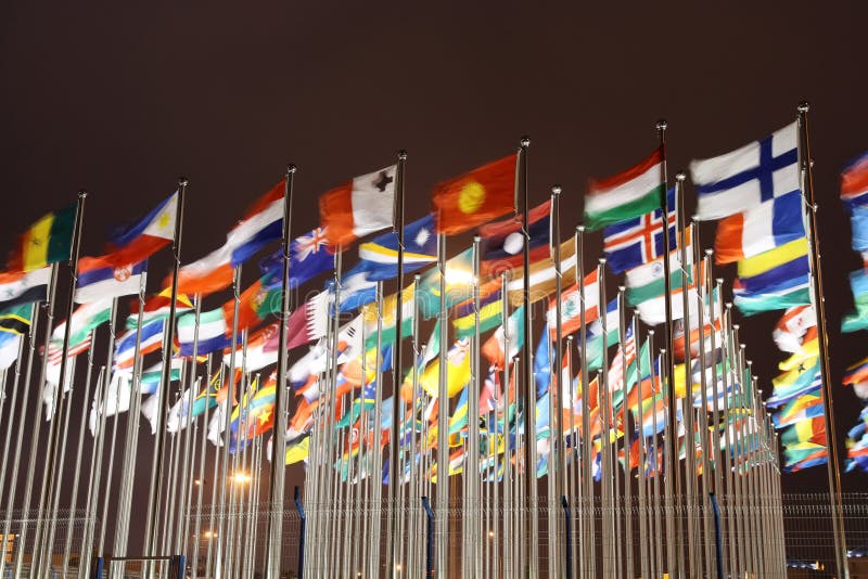 EXPO flags editorial photo. Image of world, global, international ...
