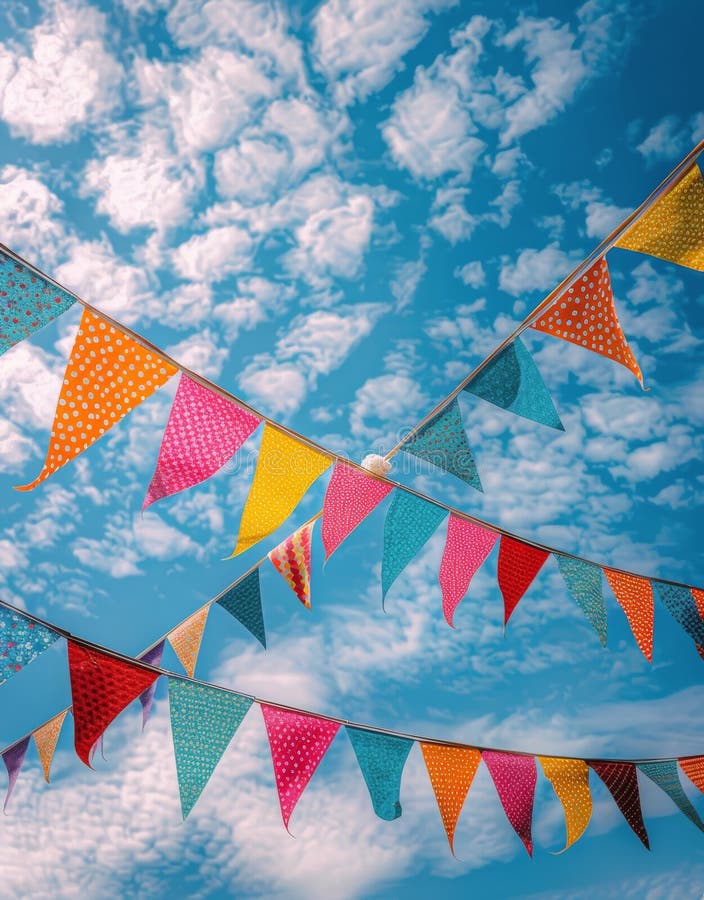 Flags Flying in the Air stock image. Image of fabric - 318146673