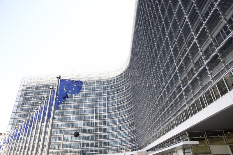 Building of the European Commission Headquarter in Brussels Editorial ...