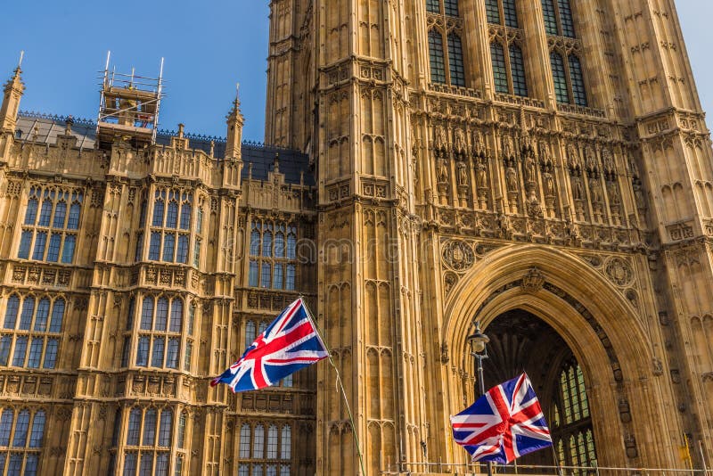 Flags Flying Over Parliament Square London Editorial Image - Image of ...