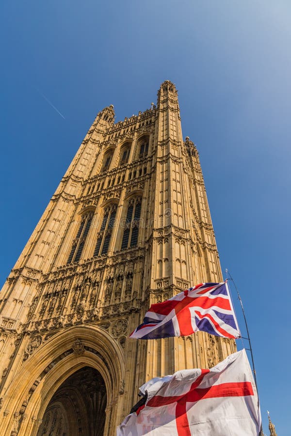 Flags Flying Over Parliament Square London Editorial Stock Image ...