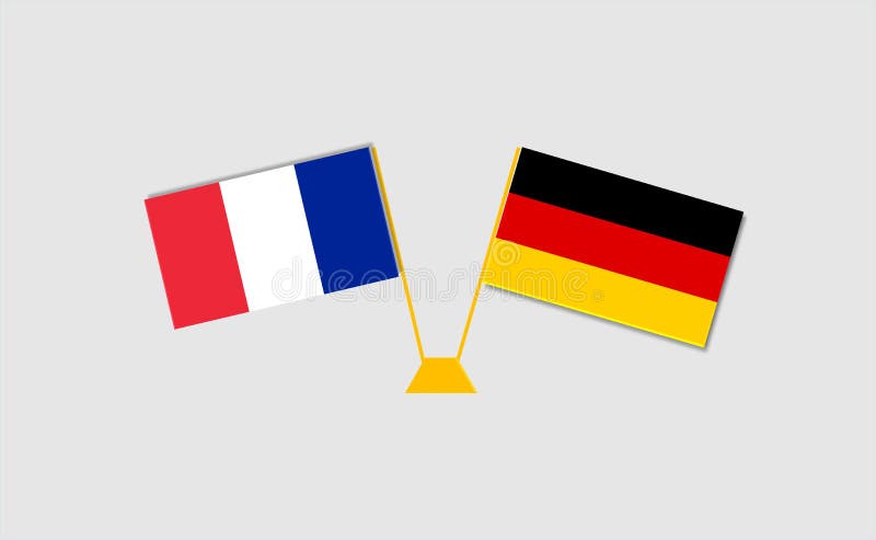 Flags of France and Germany. Meetings. Background and Illustrations ...
