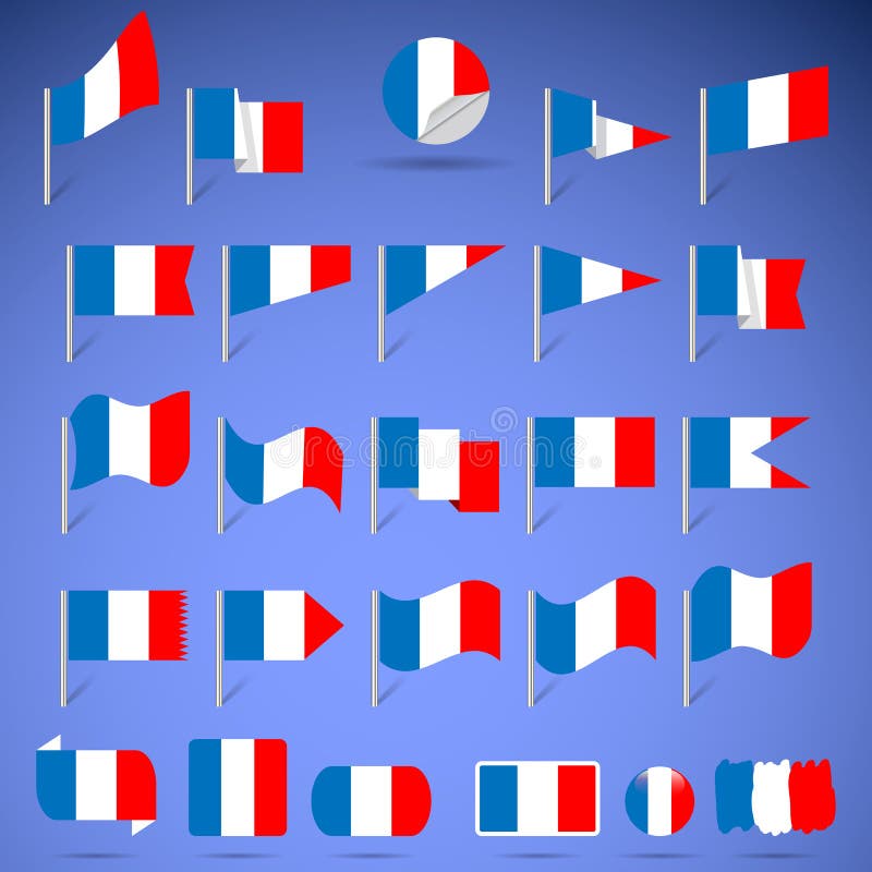 Flags of France stock vector. Illustration of objects - 39923359