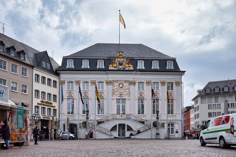 Flags in Front of Rathaus in Bonn Editorial Image - Image of flags ...